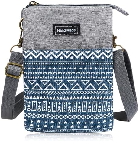Eyerayo Canvas Mobile Phone Bag Girls Mini Shoulder Bags Zipper ...