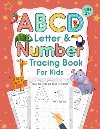 ABCD Letter and Number Tracing Book For Kids: This is a Tracing Letters and Numbers Workbook for ...