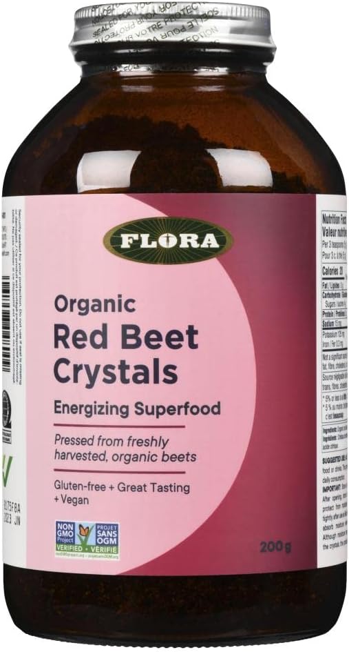Flora Health Organic Red Beet Crystals, Energizing Superfood, Nitric ...