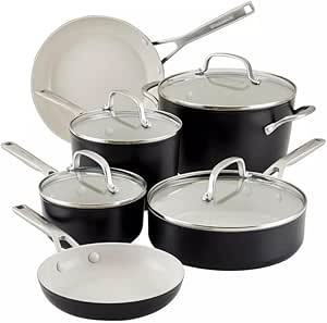 Amazon.com: KitchenAid 84837 10-Pc. Hard Anodized Nonstick Ceramic ...