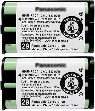 Amazon.com: CUCESH 2 Pack HHR-P104 NI-MH Rechargeable Battery for Panasonic 3.6V 830mAh Battery ...
