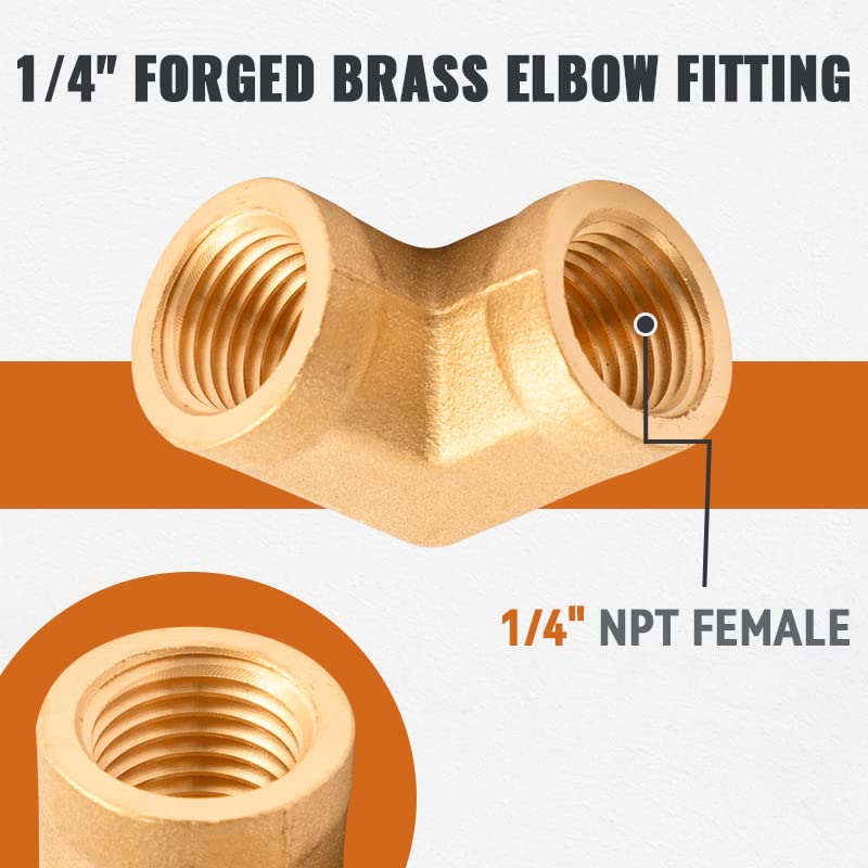Snapklik.com : SUNGATOR 90 Degree Brass Female Elbow Fitting, 1/4 Inch ...