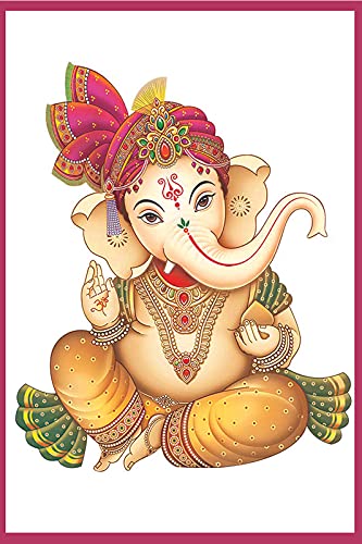 Lord Ganesha Ji Sticker Wall Poster Ganesh Chaturthi Religious Poster ...