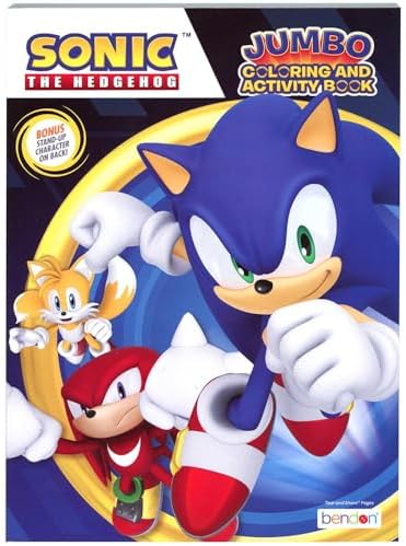 Sonic Coloring Book for Kids, 80 Detailed Pages, The Hedgehog Video ...