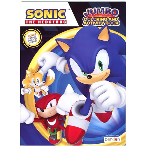 Sonic Coloring Book for Kids, 80 Detailed Pages, The Hedgehog Video ...