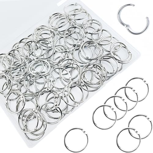 Amazon.com : 100 Pcs Binder Bings 1.18in(3cm),Metal Rings for Index ...