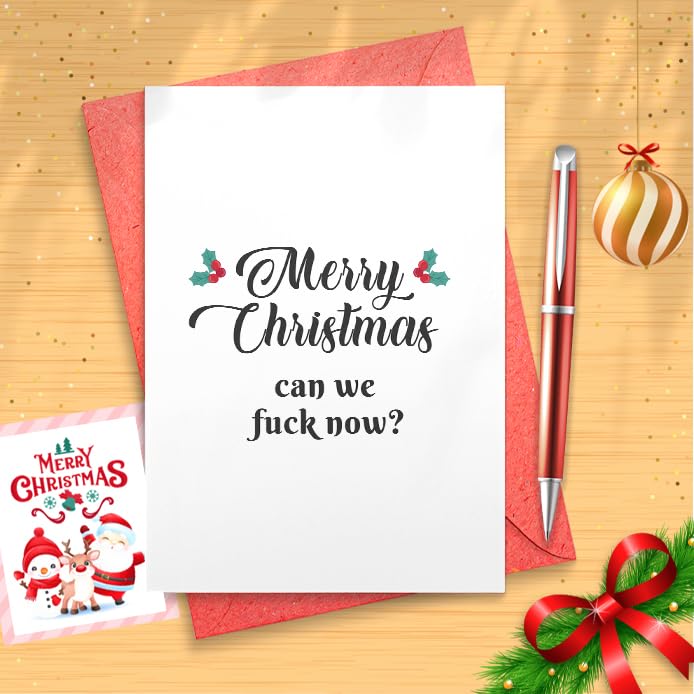 Amazon.com: Printed Dirty Christmas Card | Merry Christmas Card ...
