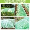 Amazon.com : Garden Mesh Netting Kit, 10x30FT Green Ultra Fine Mesh Netting ＆6 Sets of 8FT ...