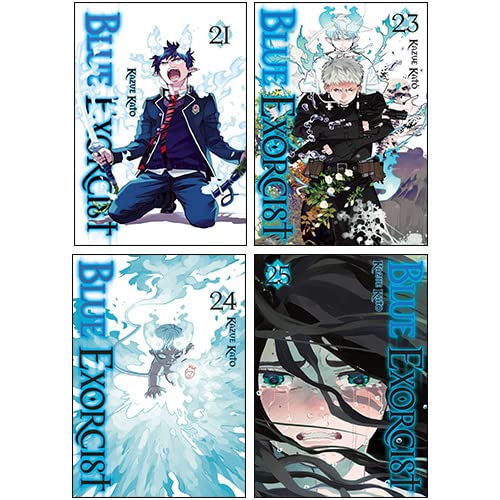 Blue Exorcist, Vol (21, 23, 24, 25) Collection 4 Books Set By Kazue ...