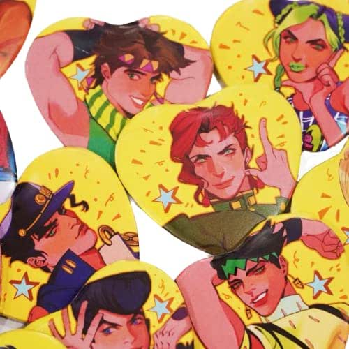 Amazon.com: JJBA JOJO'S BIZARRE ADVENTURE PINS/HEART BUTTONS 2.25 ...