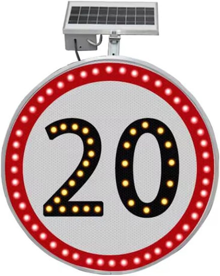 Amazon.com: Cokvbato 24" Solar Powered Solar Speed Limit Sign Flashing ...