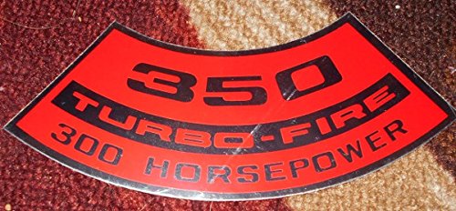 CHEVROLET 350 TURBO-FIRE 300 hp HORSEPOWER AIR CLEANER TOP LID DECAL ...