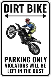 Amazon.com: Dirt Bike Sign Decor, Vintage Metal Sign - Dirt Bike ...