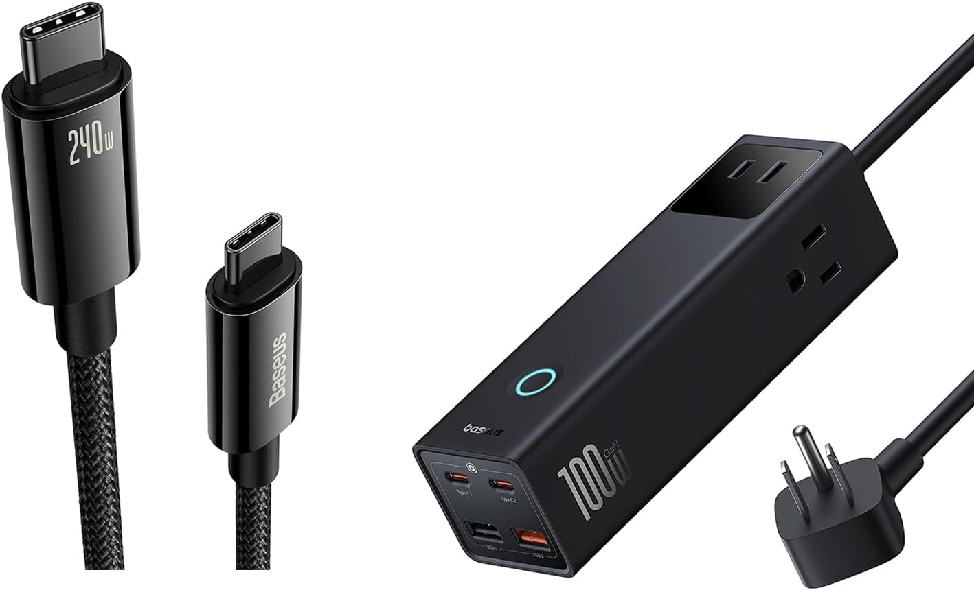 Amazon.com: Baseus USB C Cable 240W 10ft Charging Station 100W ...