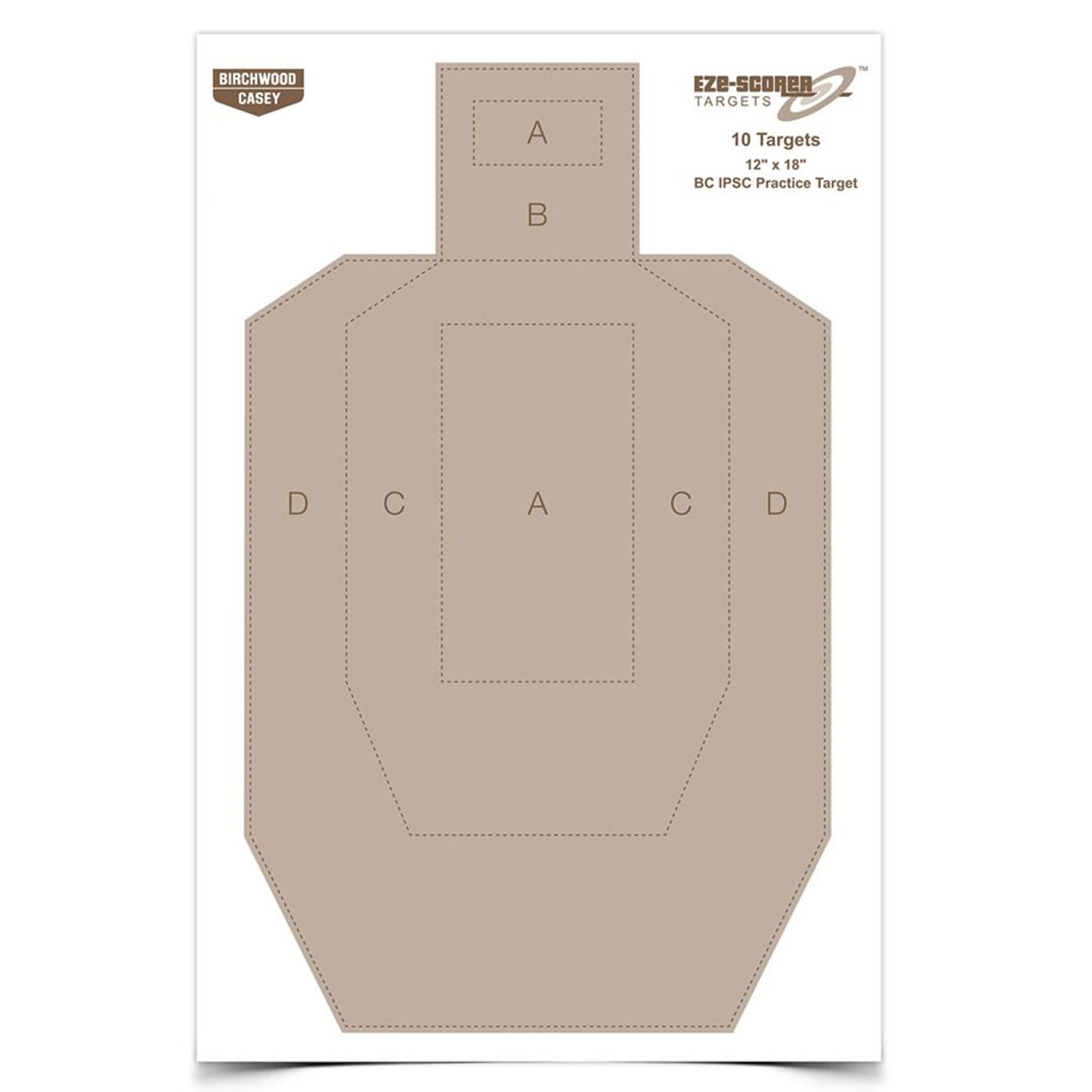 BIRCHWOOD CASEY 12" x 18" Eze-Scorer IPSC Practice Shoot-Up Brilliant ...