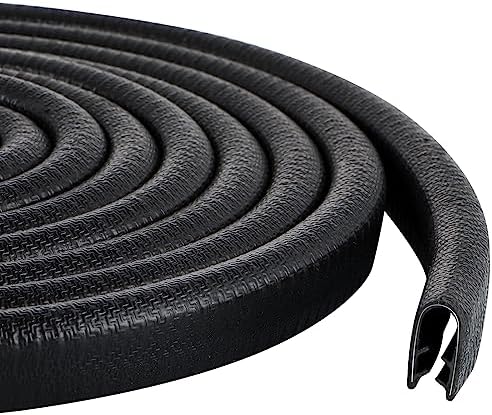 Sanbege Rubber Edge Trim Guard 10ft/3m, Adhesive Free Door Edge ...