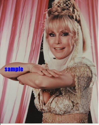 I Dream of Jeannie Barbara Eden white suit with arms crossed arms ...