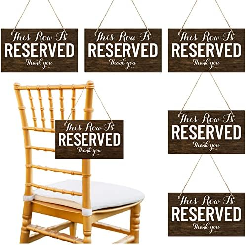 Amazon.com: Darware Hanging Wooden Reserved Signs (6-Pack); Rustic ...