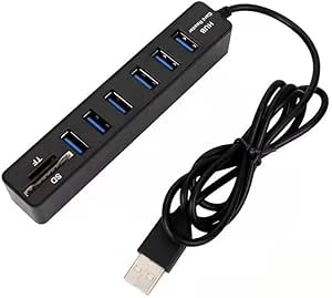 Amazon.com: 6 Ports USB 2.0 Hub Splitter Adapter Multi USB Combo 2 in 1 ...