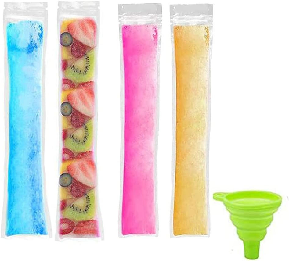 Amazon.com: 100 Pcs Disposable Ice Popsicle Mold Bags BPA Free Freezer ...