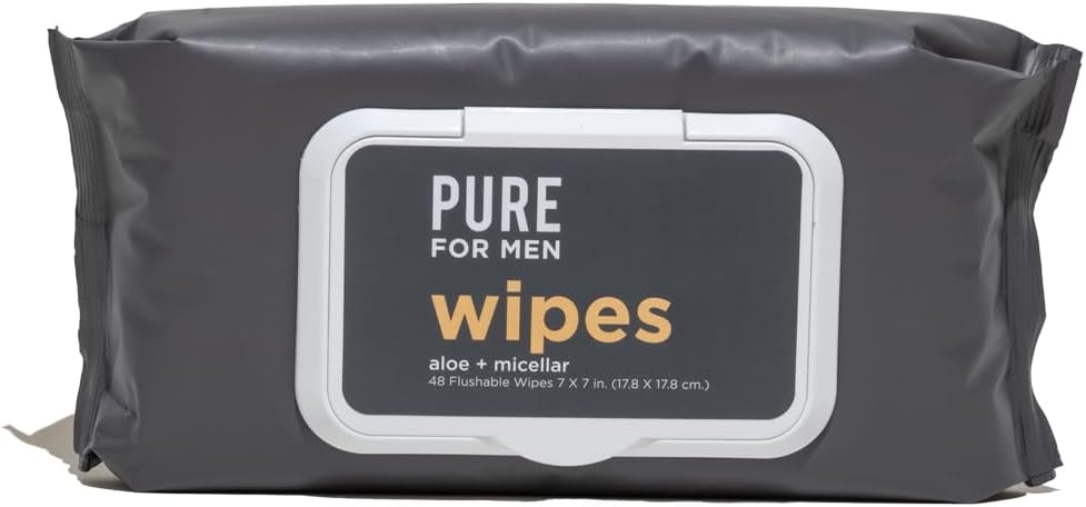 Amazon.com: Pure for Men Flushable Wipes | Helps Eliminates Odor, 100% ...