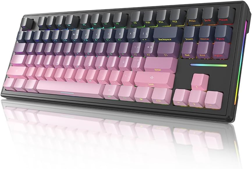 ATTACK SHARK Teclado Mecánico Español K86, RGB Teclado Inalámbrico con ...