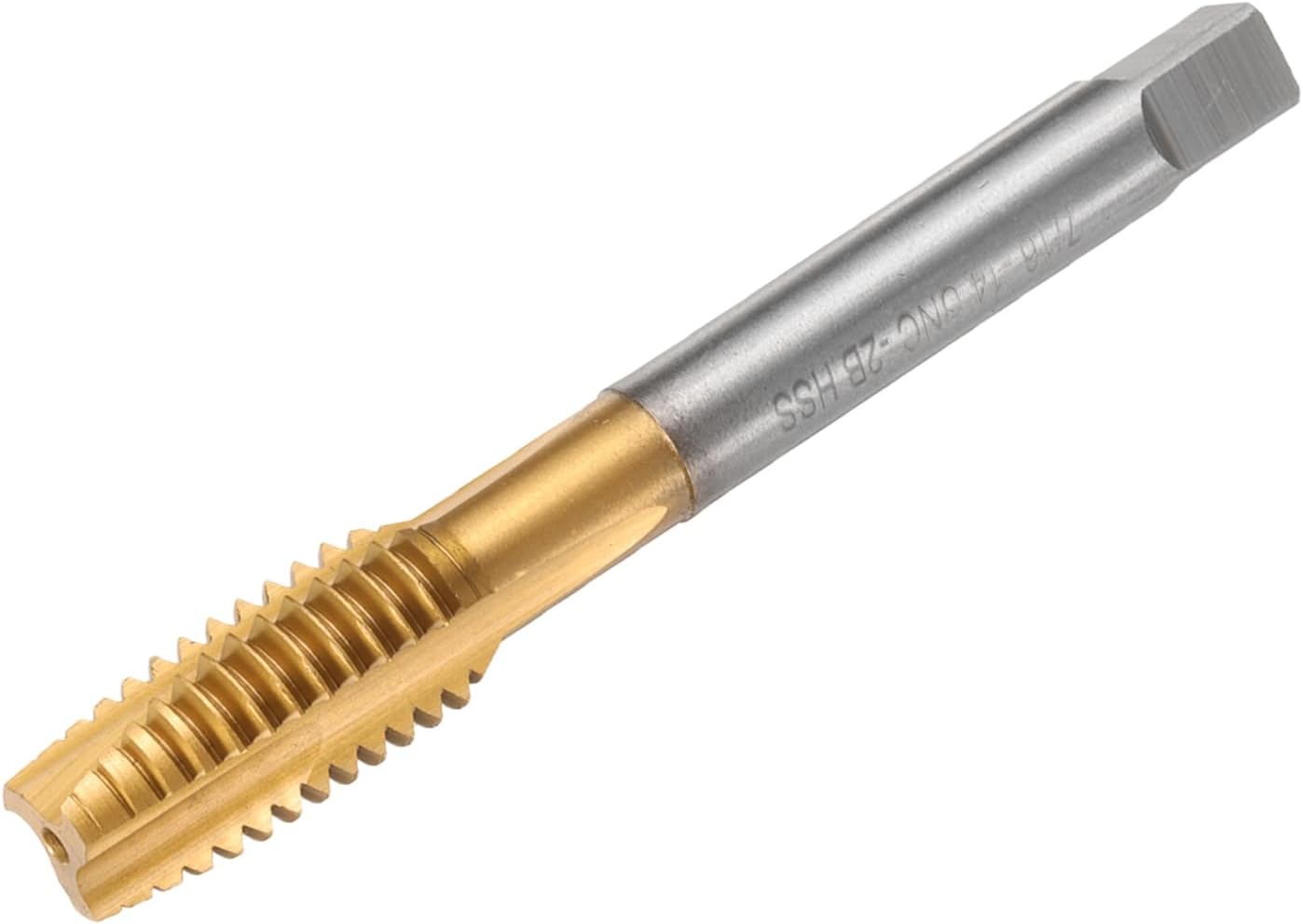 Amazon.com: uxcell 7/16-14 UNC B2 Spiral Point Thread Tap, Screw Tap ...