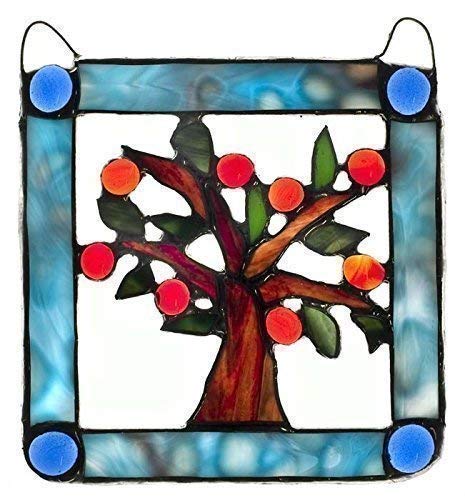 Amazon.com: Tree of Life, Stained Glass Panel, Hanging Panel, Tree ...