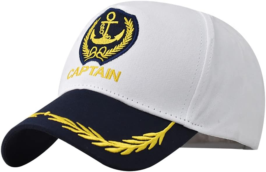 LUOZZY Captain Hat & First Mate Hat Boating Baseball Cap Marine Sailor ...