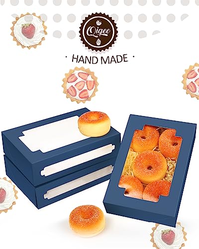 Snapklik.com : Qiqee Blackish Blue Cookie Boxes For Gift Giving 8x53x2 ...