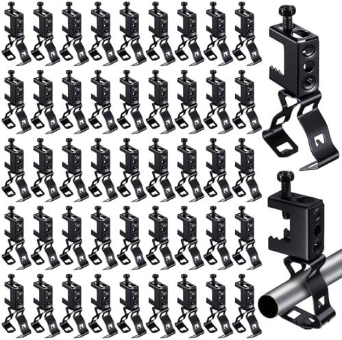 Tandefio 50 Pcs 1/4"-20 Beam Clamps with 1/2" - 3/4" Conduit Clip ...