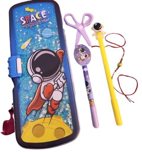 TERA 13 Space Water Glitter Double Sided Pencil Box Combo Set of 4 ...