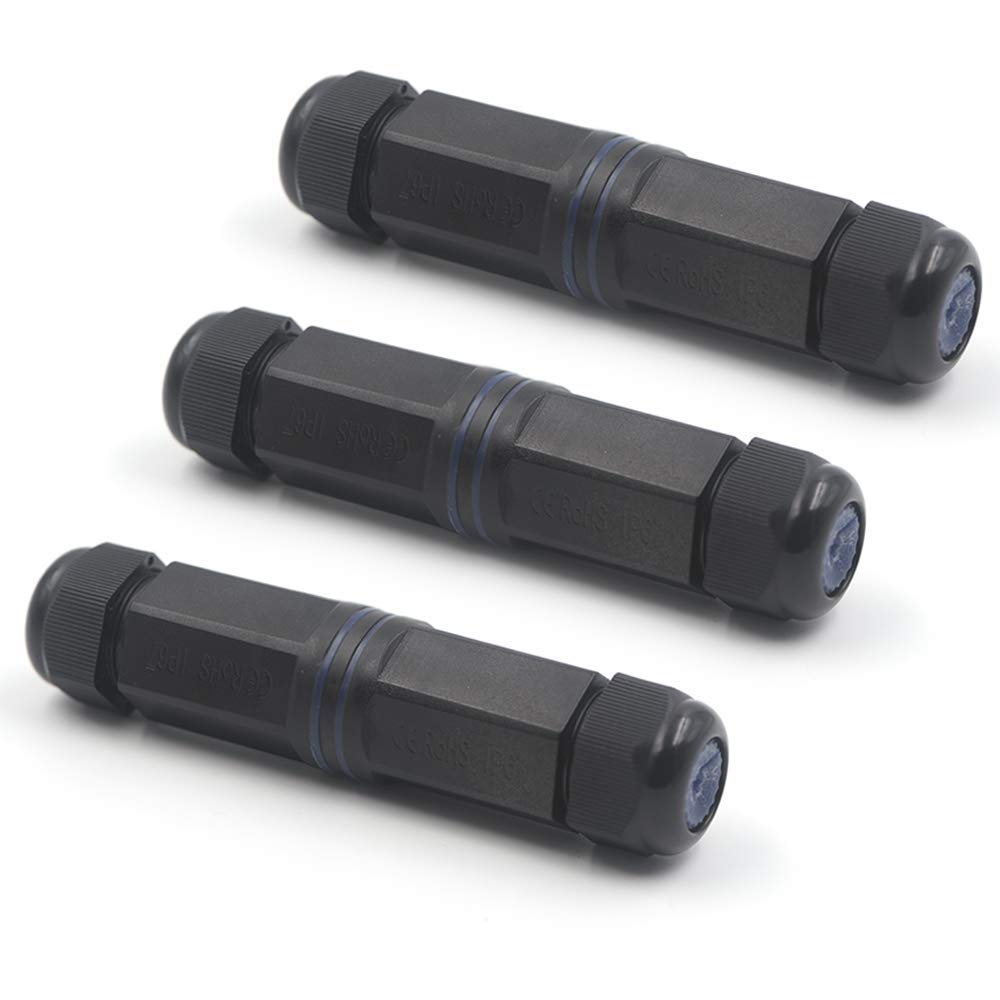 VCE IP68 Waterproof RJ45 Coupler Cat6/Cat5E/Cat5,3-Pack Shielded Outdoor Ethernet Cable ...