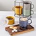 Amazon.com: Adewnest Stackable Coffee Mugs with Rack : Ceramic Coffee ...