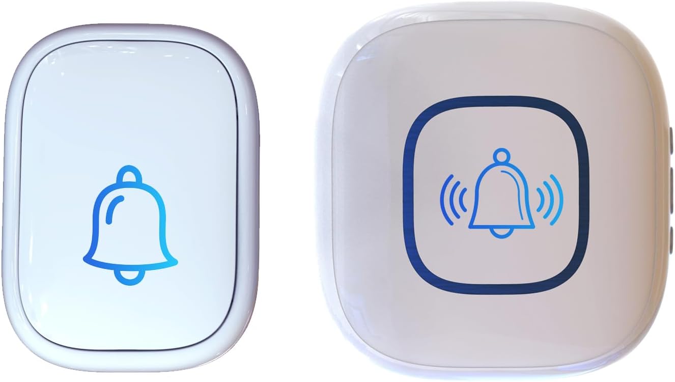 Wireless Doorbell, 1,200ft Wireless Range Doorbell,5 Volume Levels Loud ...