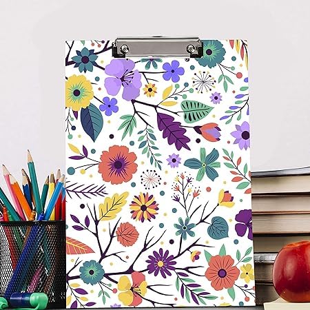 Colorful Flower Theme Exam Pads | 2 in 1 Office Clip Boards | Writing ...