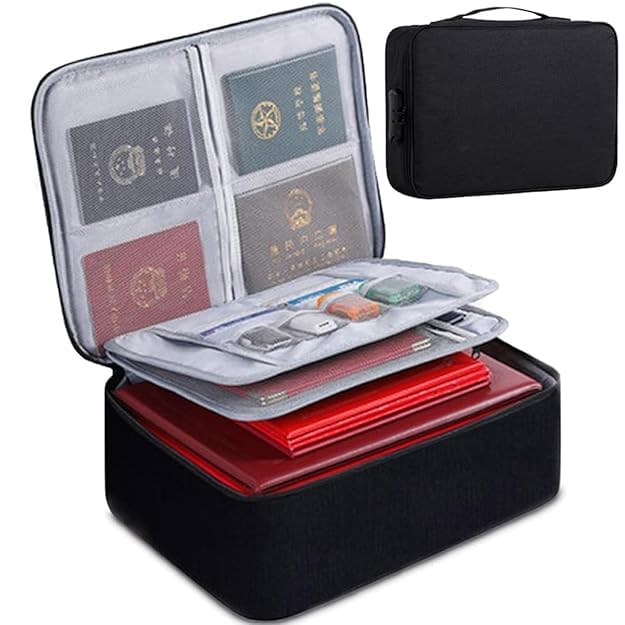 Ngel Document Storage Bag | Document Organizer Bag with Locking Zipper ...