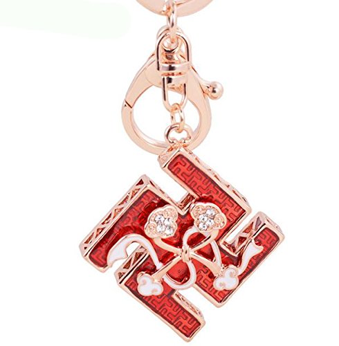 Di Grazia Creative Red Swastik Shaped Zinc Plated Rhinestone Alloy ...