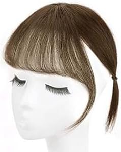 Bangs Hair Clip Extensiones de Cabello Humano Flequillo Falso Piezas de Cabello Humano para ...