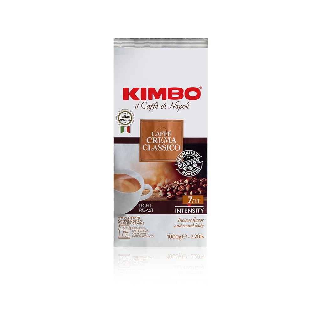 Amazon.com : Kimbo Caffe Crema Classico Whole Bean Coffee - Blended and ...