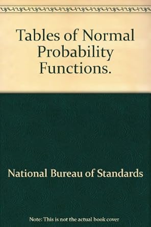 Tables of Normal Probability Functions: Amazon.co.uk: Books