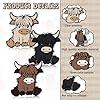 Amazon.com: Vercraft 3 Pcs Highland Cow Tiered Tray Decor Mini Highland ...