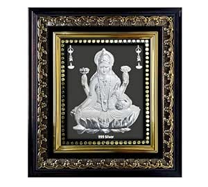 ARTSMINE 999 Silver Shri Laxmi Ji Photo Frame | For Pooja Room, Diwali ...
