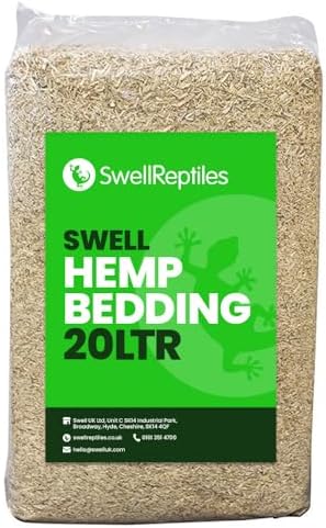 Swell Reptiles Hemp Bedding Reptile Substrate | 20 Litres | Dust Free ...