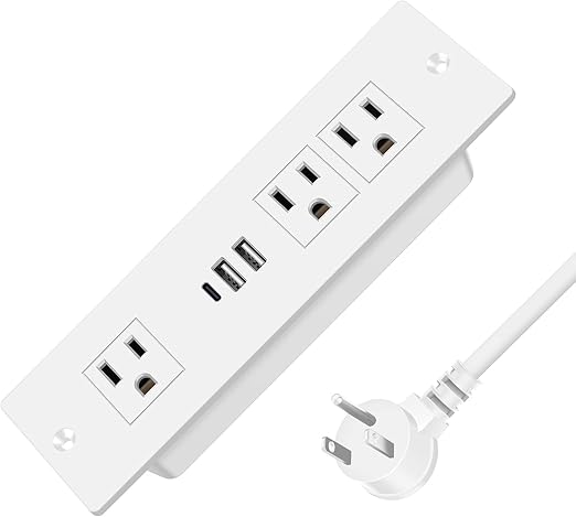 Recessed Power Bar, Desktop Power Strip Flush Mount Furniture Recessed ...
