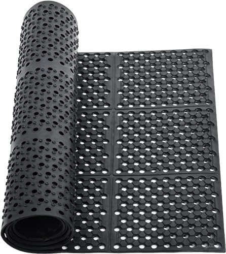 BWKJMY Commercial Rubber Floor Mat, 90 x 210cm Outdoor Entrance Mats ...
