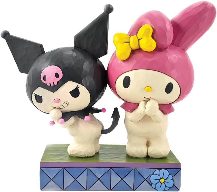 Amazon.com: Enesco Sanrio by Jim Shore Kuromi and My Melody Figurine ...