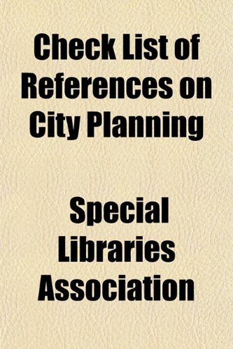 Check List of References on City Planning - | 9781152751064 | Amazon ...
