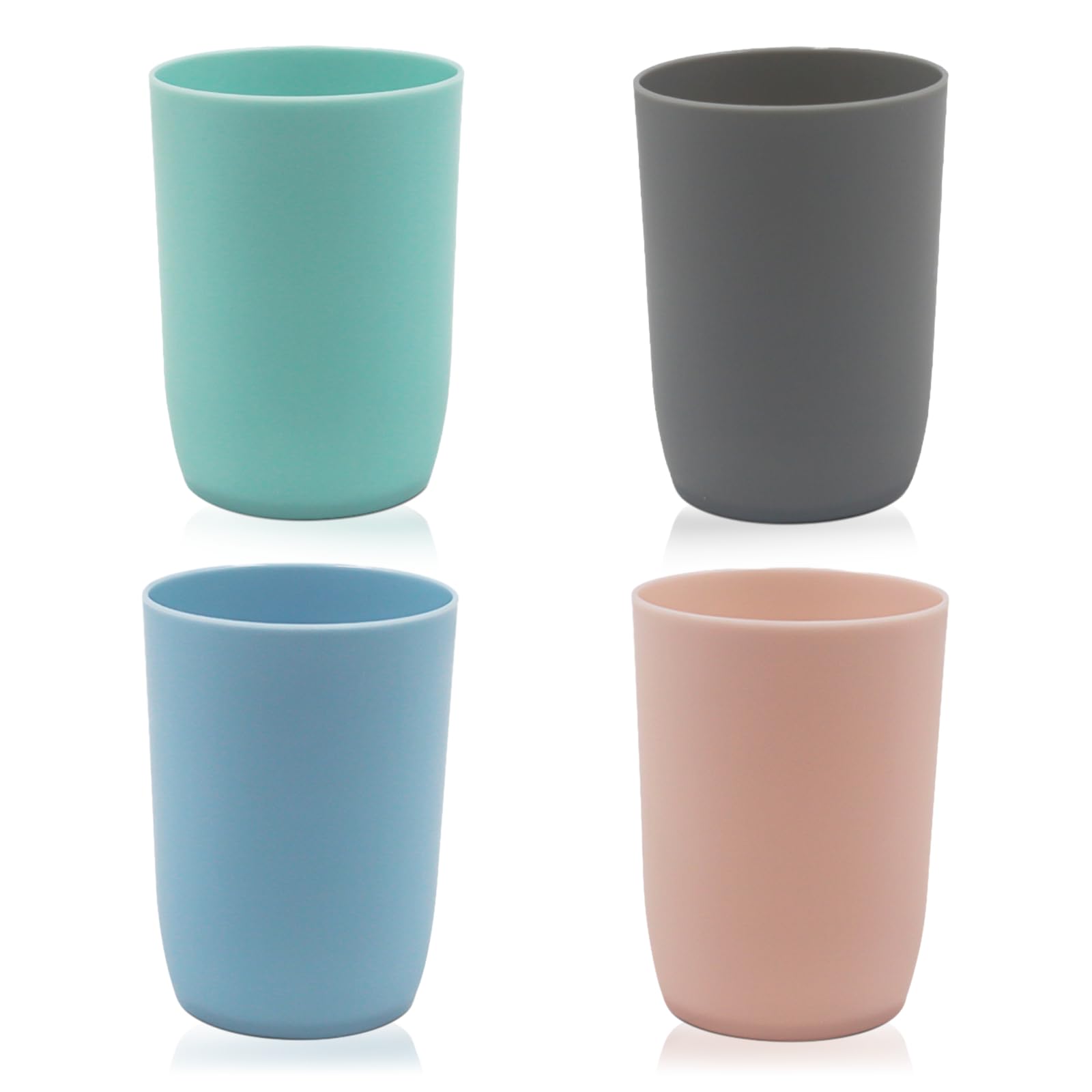 Plastic Cups Reusable Unbreakable Tumblers, Set of 4 Travel Mugs ...