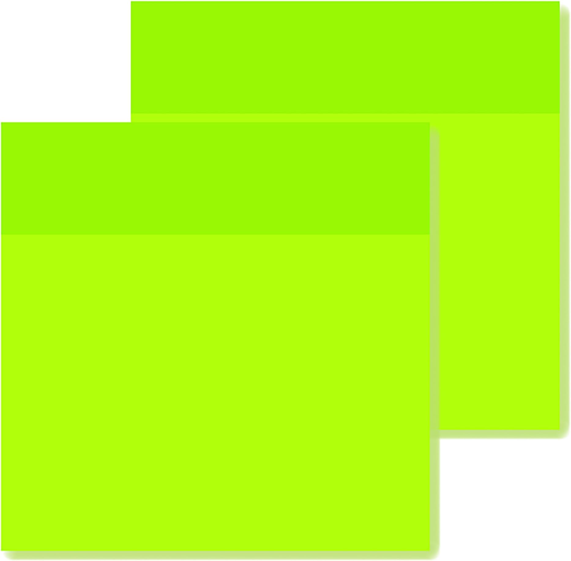 GLUN® Transparent Sticky Note Pad, 100 Sheets Neon Blue Multicolour ...